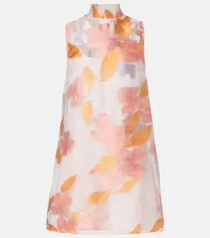 Staud Albee Floral Organza Mini Dress