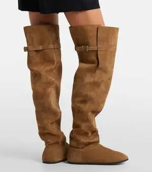 CHRISTEN Suede Over-the-knee Boots