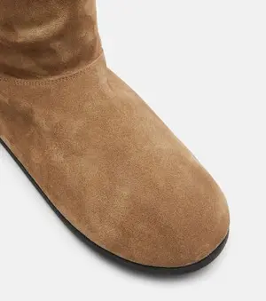 CHRISTEN Suede Over-the-knee Boots - Beige
