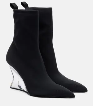 Balmain Paneled Booties