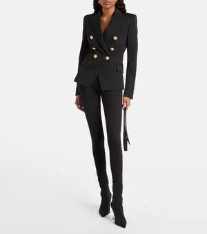 Balmain Knitted Wedge Ankle Boots