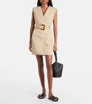 Balmain Belted Cotton Minidress