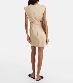 Balmain Belted Cotton Minidress