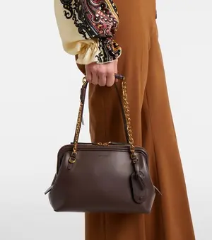 Etro Leather Shoulder Bag - Brown