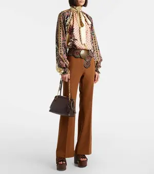 Etro Leather Shoulder Bag - Brown