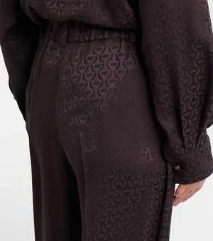 Gucci Silk Jacquard Wide-leg Pants