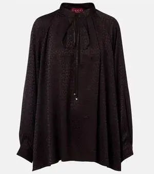 Gucci Printed Silk Shirt - Brown