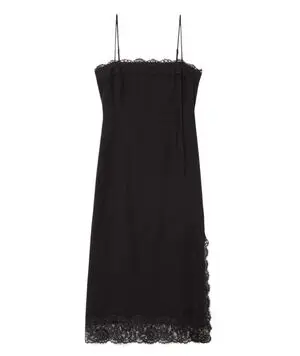 GWYN Ondine Silk Slip Dress - Black