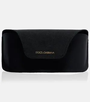 Dolce & Gabbana Embellished Rectangular Sunglasses - Brown