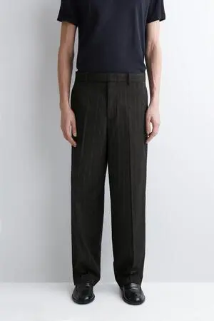 Cos Pinstriped Relaxed-fit Wide-leg Pants