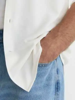 REISS Davaro Stretch-modal Cutaway-collar Shirt Regular-fit - White