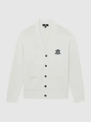 REISS Coates Cardigan - Off White