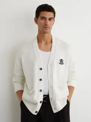 REISS Coates Cardigan - Off White