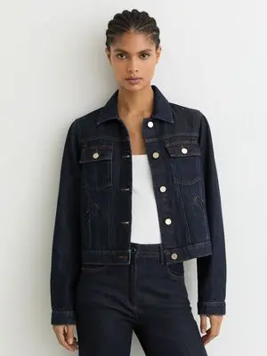 REISS Carmen Denim Trucker Jacket