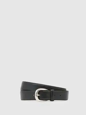 REISS Pebble Pierce Pebble Belt - Black