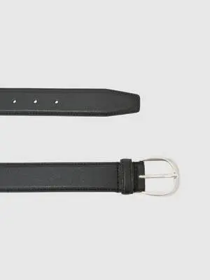 REISS Pebble Pierce Belt - Black