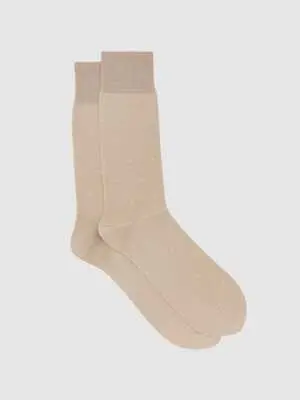 REISS Mario Spot Socks - Oatmeal/ecru