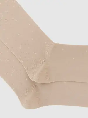 REISS Mario Spot Socks - Oatmeal/ecru