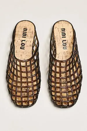 BIBI LOU Netted Jelly Mules - Black