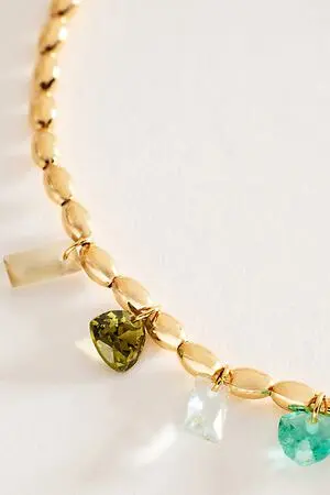 Anthropologie Beaded Crystal Stretch Bracelet - Multi
