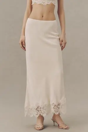 Bardot Elisan Lace Satin Maxi Skirt