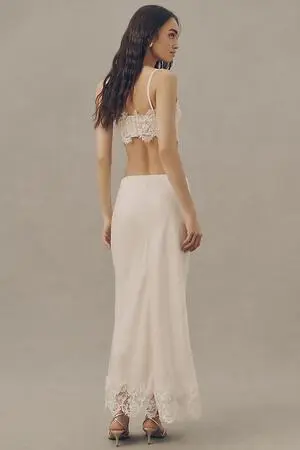 Bardot Elisan Lace Satin Maxi Skirt