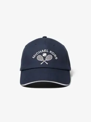 Michael Kors Tennis Embroidered Cotton Baseball Hat - Blue