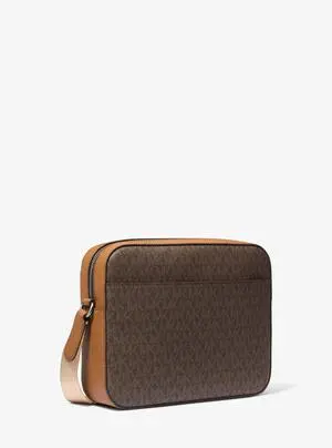 Michael Kors Jet Set Signature Logo Crossbody Bag - Brown
