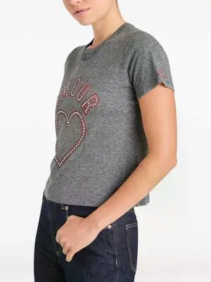 Cinq À Sept Crystal Embellished T-shirt - Grey