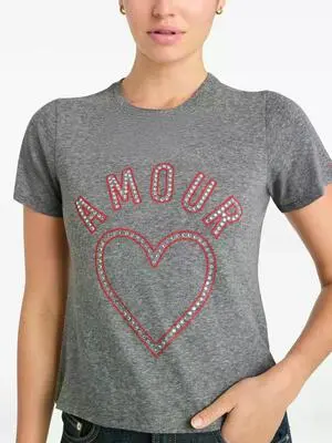 Cinq À Sept Crystal Embellished T-shirt - Grey