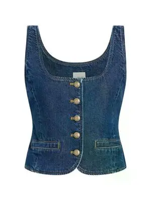 Cinq À Sept Rowena Denim Top - Blue