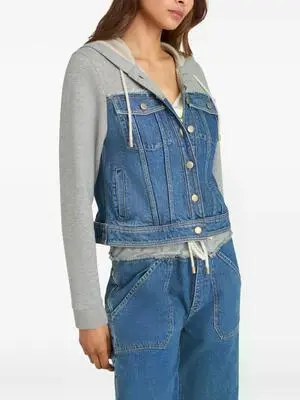 Cinq À Sept Sutton Hooded Denim Jacket - Blue