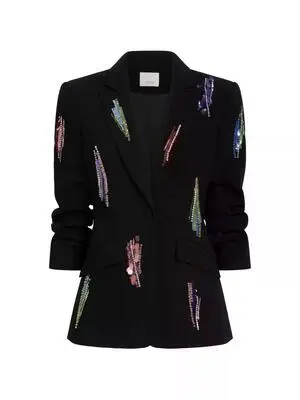 Cinq À Sept Paillette Whirl Cheyenne Embellished Blazer - Black