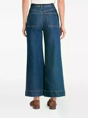Cinq À Sept Ryker Paneled Wide Leg Jeans - Blue