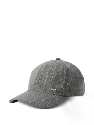 BOSS Zed Striped Baseball Cap - Grey