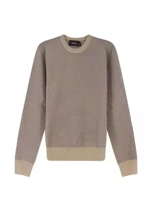 BOSS Patterned Knitted Sweater - Neutrals