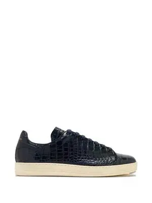 TOM FORD Warwick Alligator-print Leather Sneakers