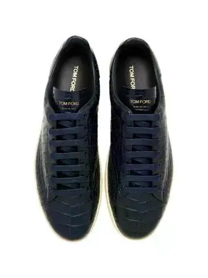 TOM FORD Warwick Alligator-print Leather Sneakers