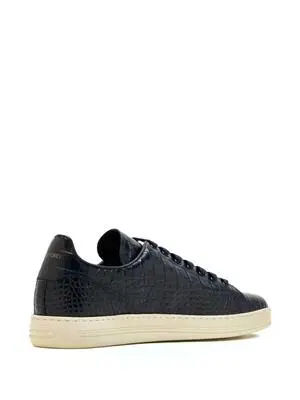 TOM FORD Warwick Alligator-print Leather Sneakers
