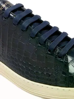 TOM FORD Warwick Alligator-print Leather Sneakers
