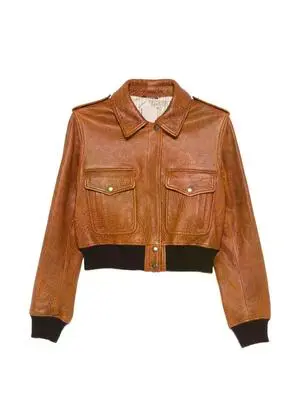 Antonio Marras Ribbed-hem Leather Jacket