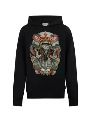Philipp Plein Rhinestone Skull Hoodie