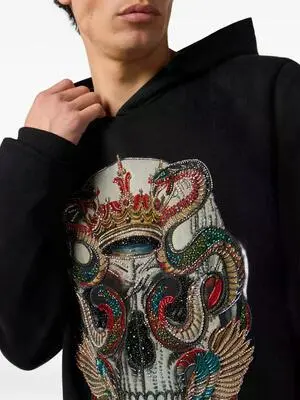 Philipp Plein Rhinestone Skull Hoodie