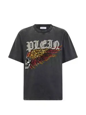 Philipp Plein Skull-print Round-neck T-shirt - Grey