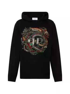 Philipp Plein Dragon-graphic Hoodie - Black