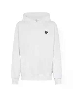 Philipp Plein Logo-appliqué Hoodie - Neutrals