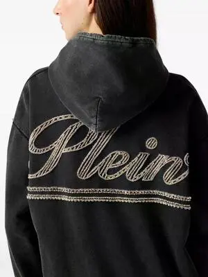 Philipp Plein Strass Zip Hoodie - Black