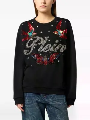 Philipp Plein Open Back Embellished Sweatshirt