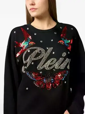 Philipp Plein Open Back Embellished Sweatshirt