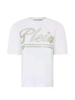 Philipp Plein Logo-strass T-shirt - White